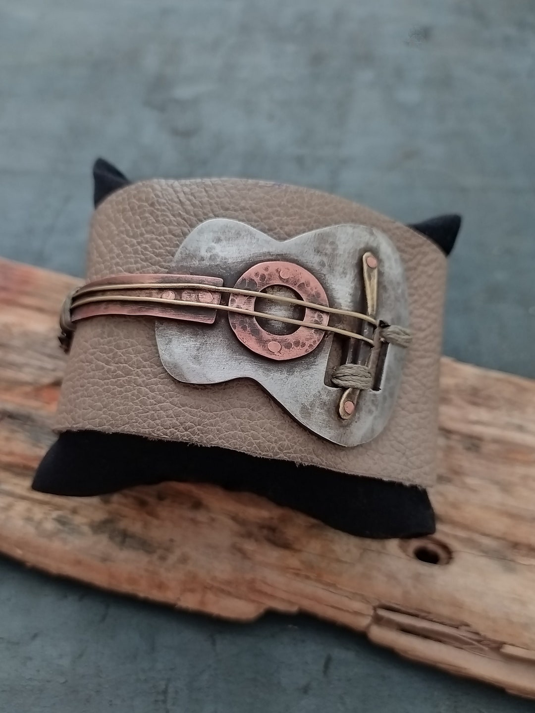 Guitar Bracelet Guitar Leather Bracelet Leather Mens Bracelet Gift for ...