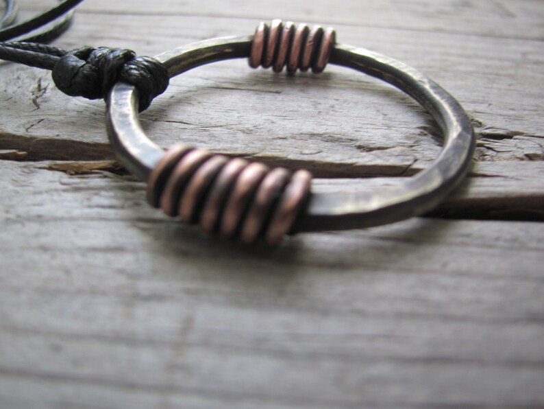 Forged Jewelry Forged Pendant Forged Copper Necklace Geometric - Etsy