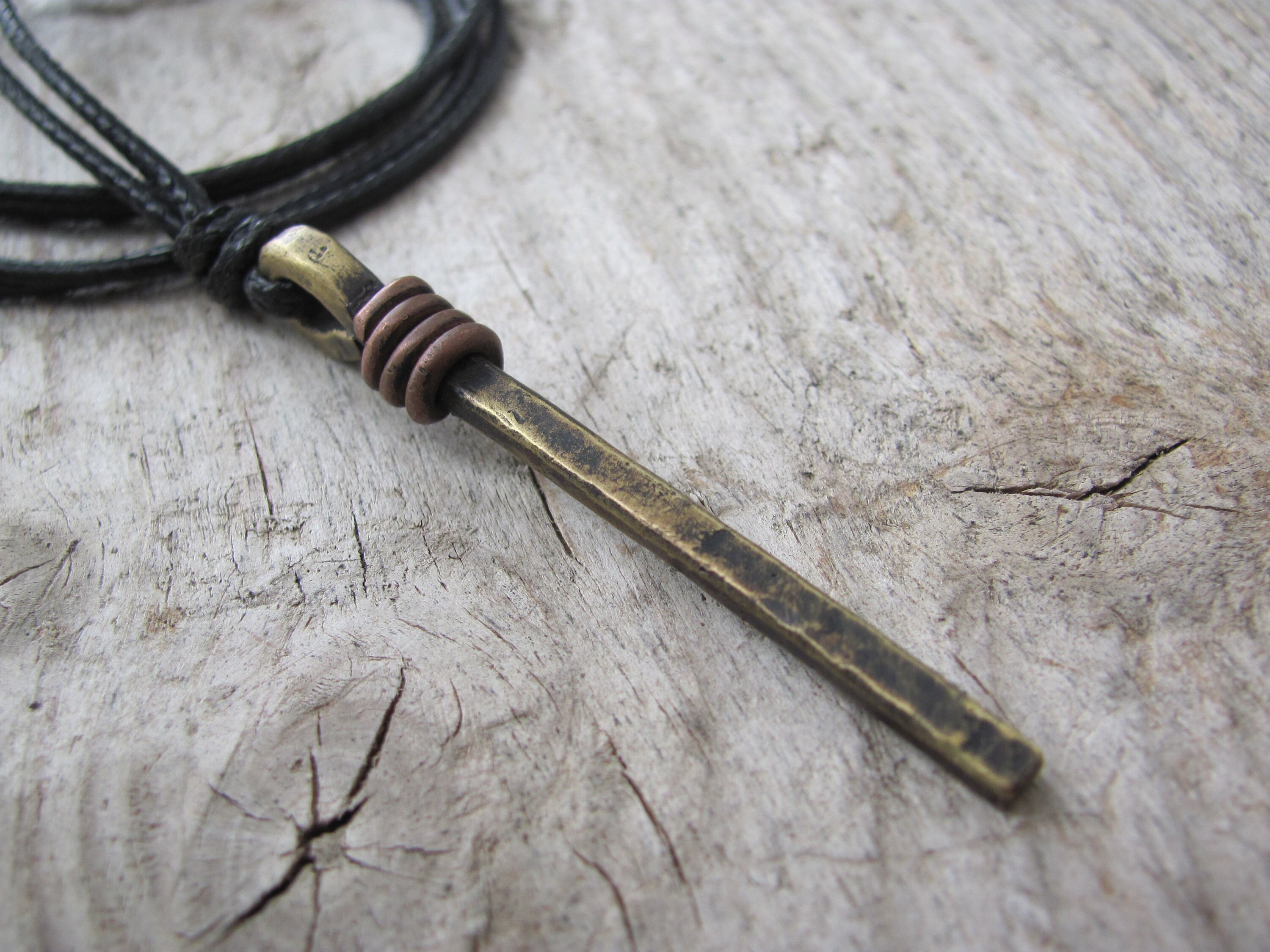 Forged Jewelry Forged Pendant Forged Copper Necklace | Etsy