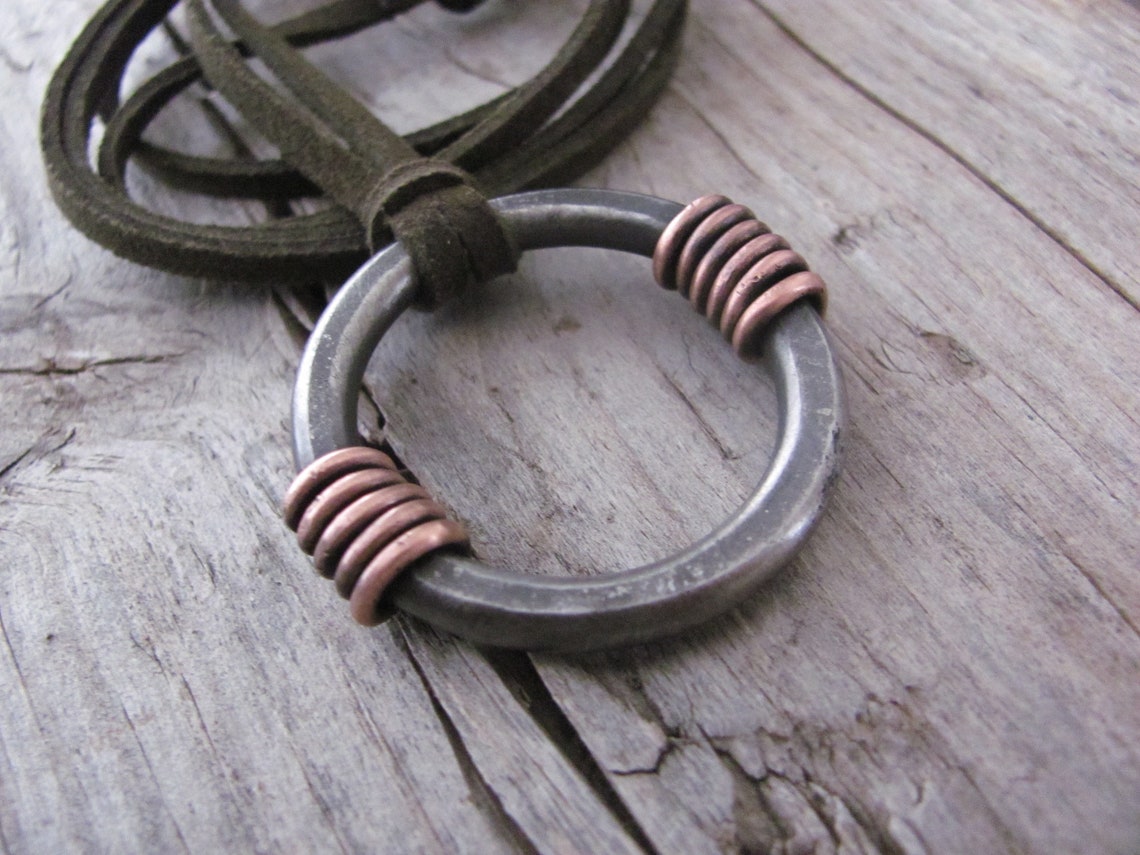 Iron Jewelry Forged Jewelry Forged Iron Pendant Necklace | Etsy