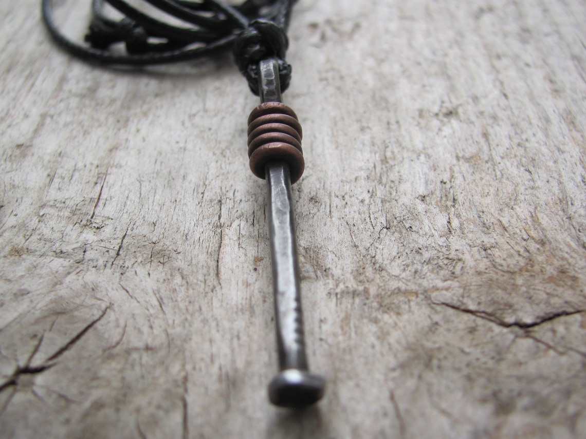 Iron Jewelry Forged Jewelry Forged Iron Pendant Necklace Iron - Etsy