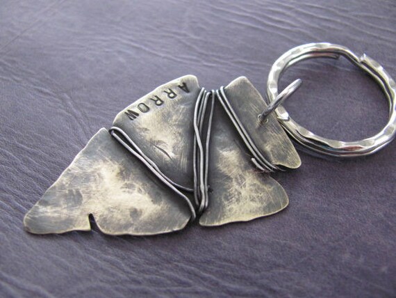 Arrow Keychain Arrow Gift Arrowhead Gift Metal Keychain | Etsy