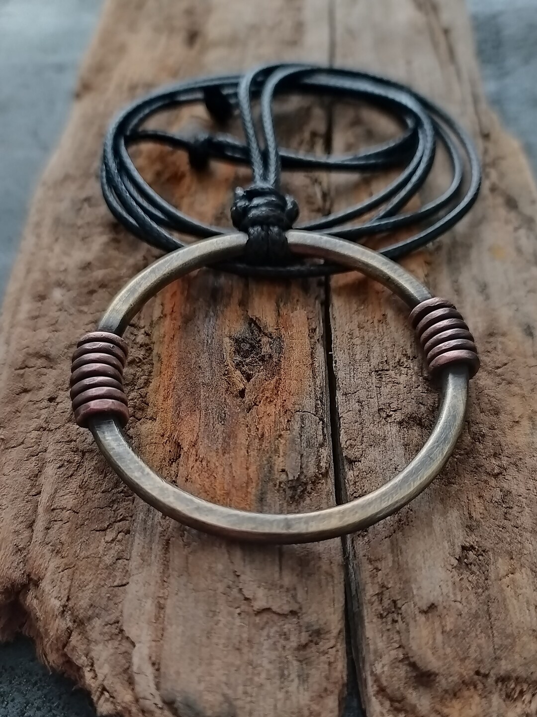 Forged Jewelry Forged Pendant Forged Copper Necklace Geometric Pendant ...