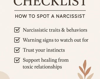 Narcissist Checklist | How to Spot a Narcissist | Red Flags & Warning ...