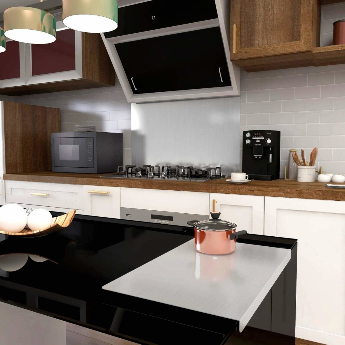 Stainless Steel Splashback Kitchen Cooker Wall Protection - Etsy UK