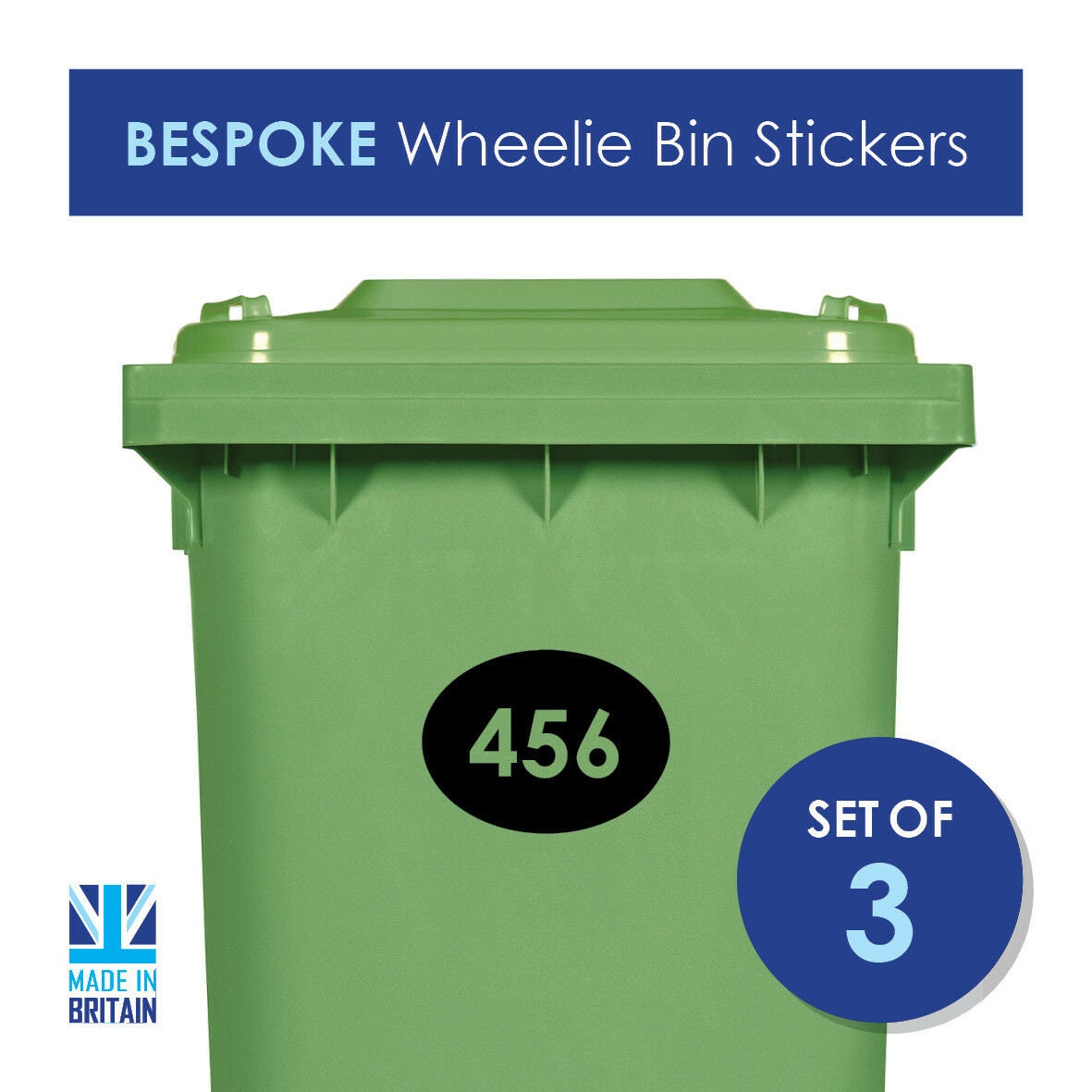 Wheelie Bin Number Stickers Custom Dustbin House Graphic | Etsy