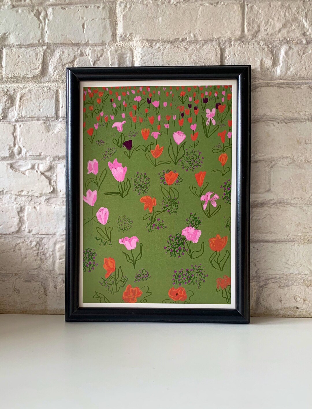 Tulips A4 Art Print, Spring Flowers, High Quality Floral Poster, Wall ...