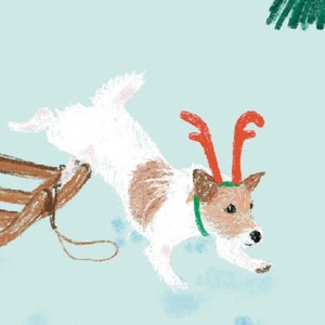Dog Christmas Wrapping Paper, Winter-theme Gift Wrap, Festive ...