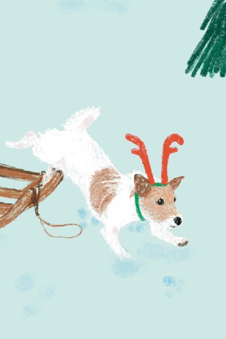 Dog Christmas Wrapping Paper, Winter-theme Gift Wrap, Festive ...