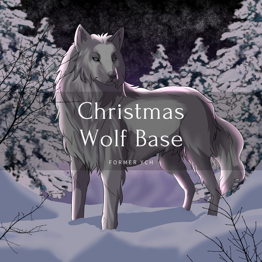 Christmas Wolf YCH Base for Artists and Furries - Etsy