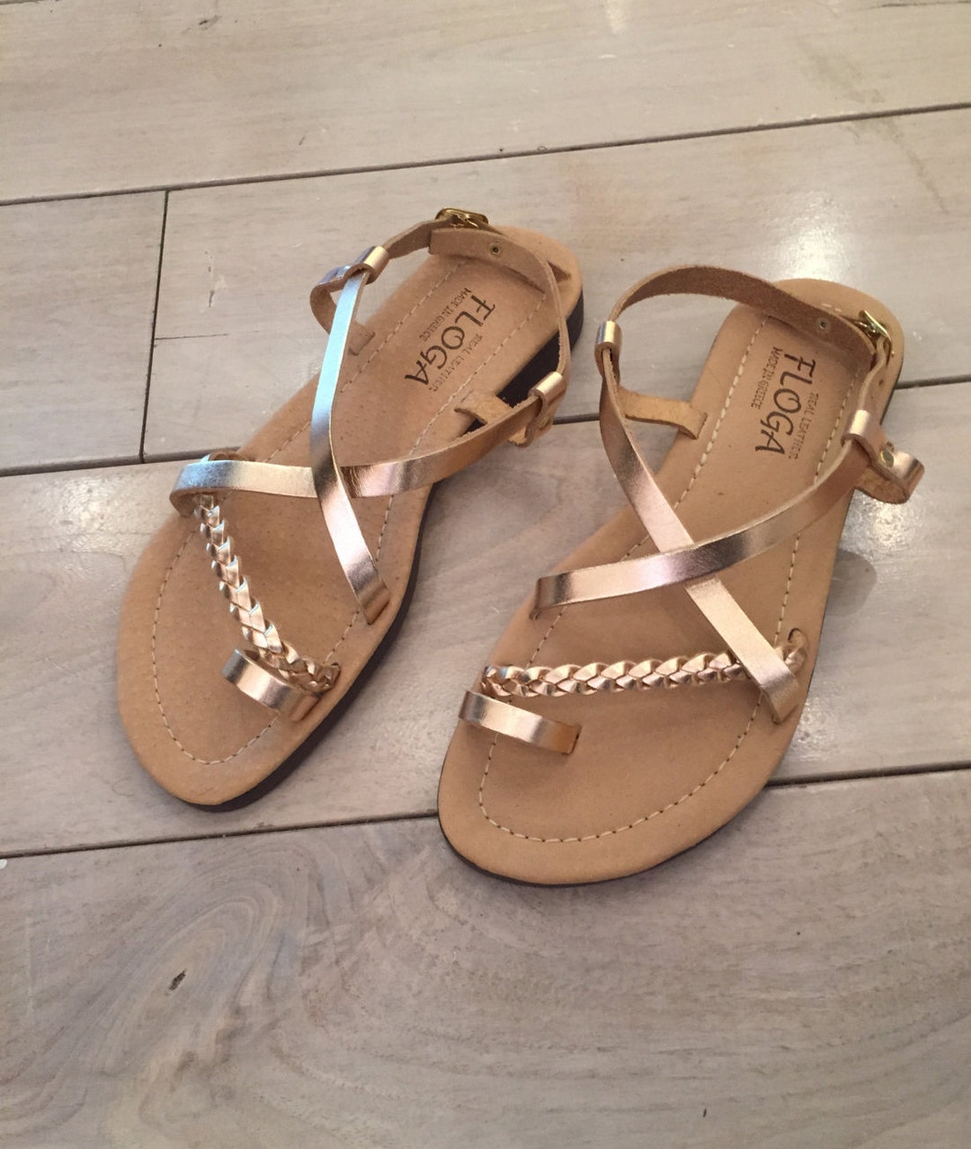 Bronze Sandals for Women, Greek Leather Sandals,strap,flat,wedding ...