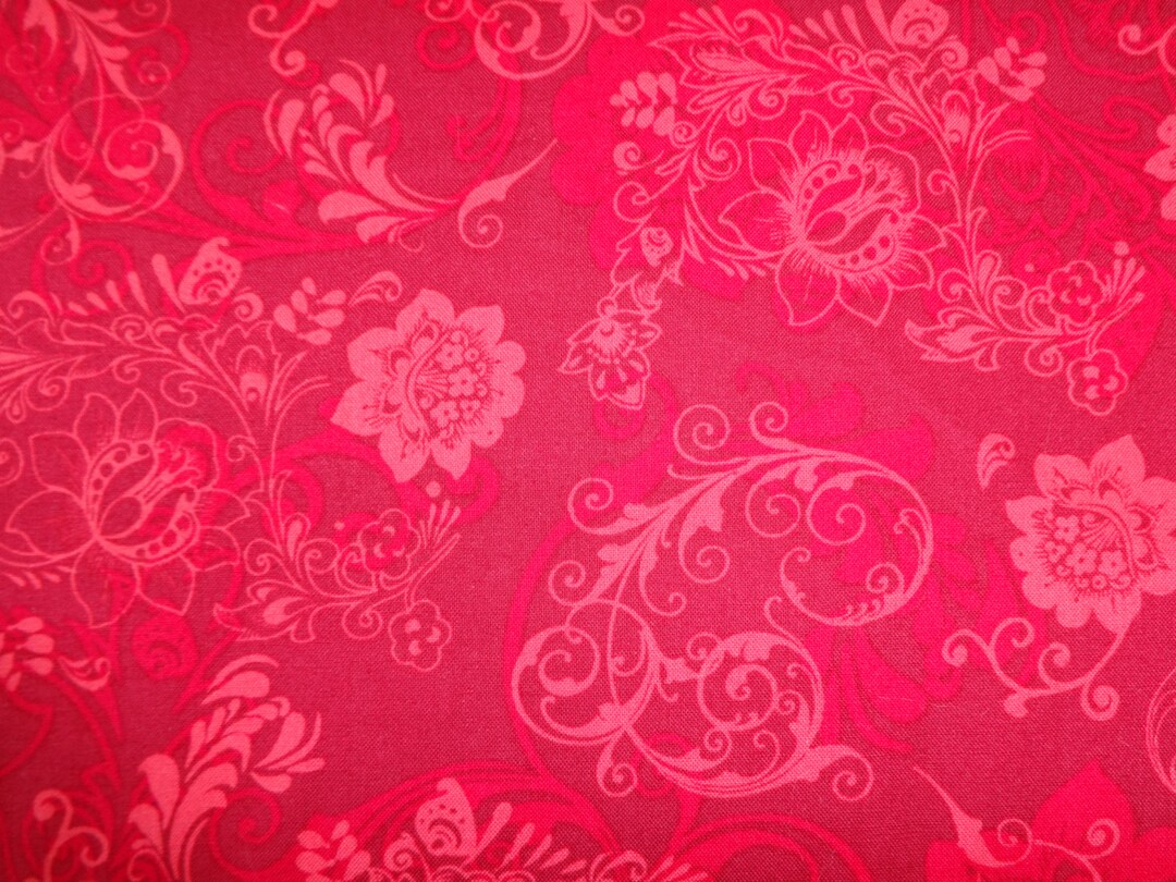 Quilting Treasures Dark Pink Masquerade Fabric 280 - Etsy