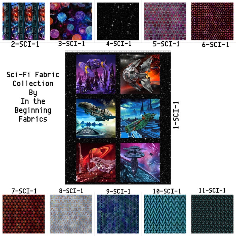 In the Beginning Fabrics Sci-fi Fabric Collection - Etsy