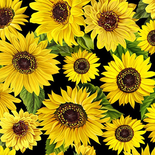 Sunflower Fabric - Etsy