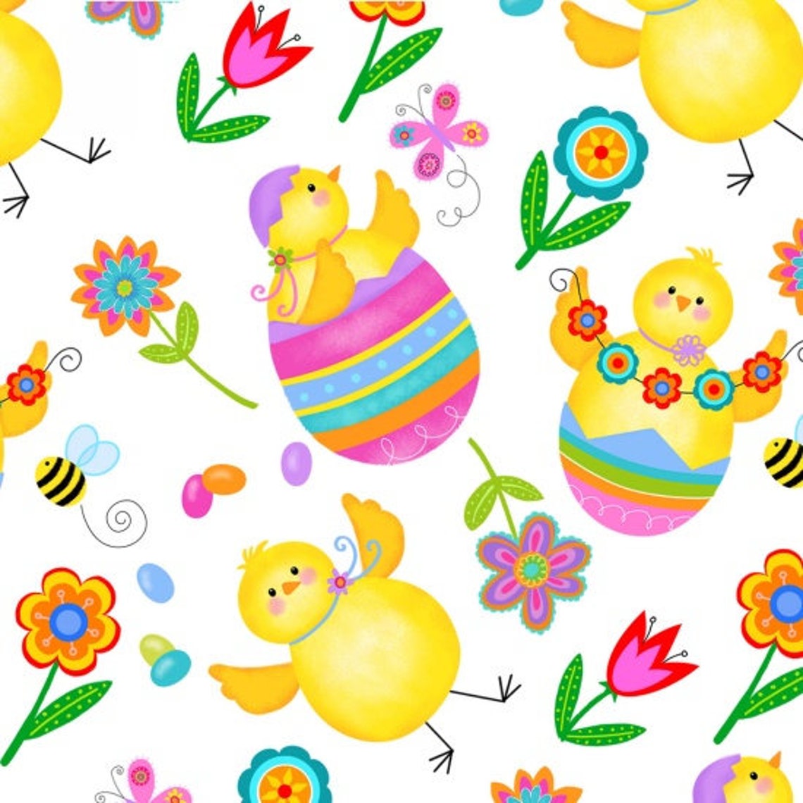 Spring Has Sprung Easter Baby Chicks Fabric by Studio E - Etsy