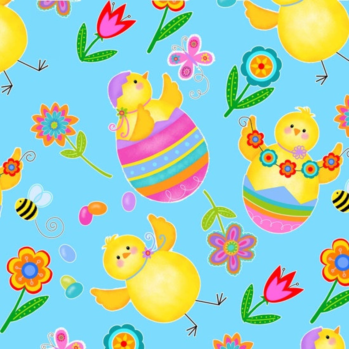 Spring Has Sprung Easter Baby Chicks Fabric by Studio E - Etsy