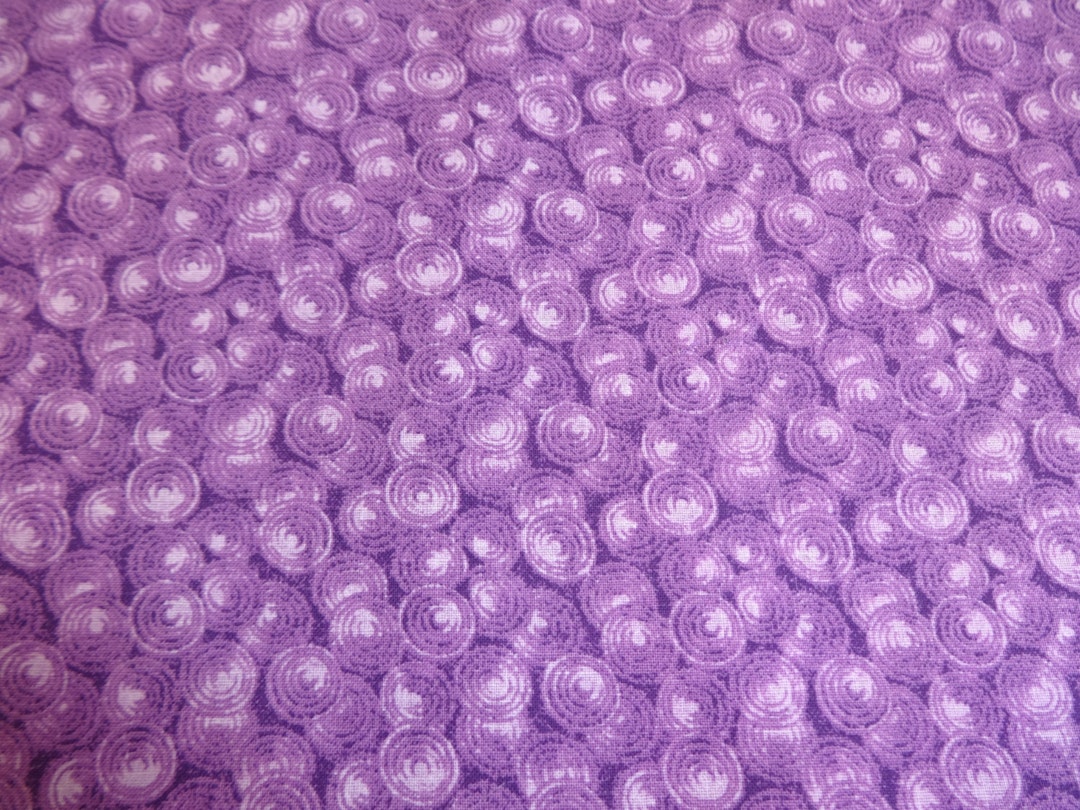 General Fabrics Purple Circle Print Fabric 252 - Etsy