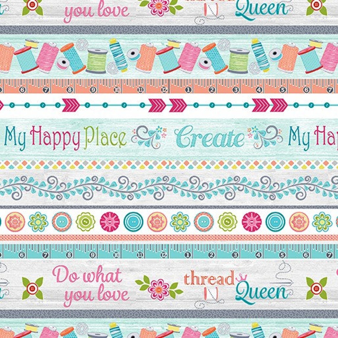 Contempo My Happy Place Fabric Collection | Etsy