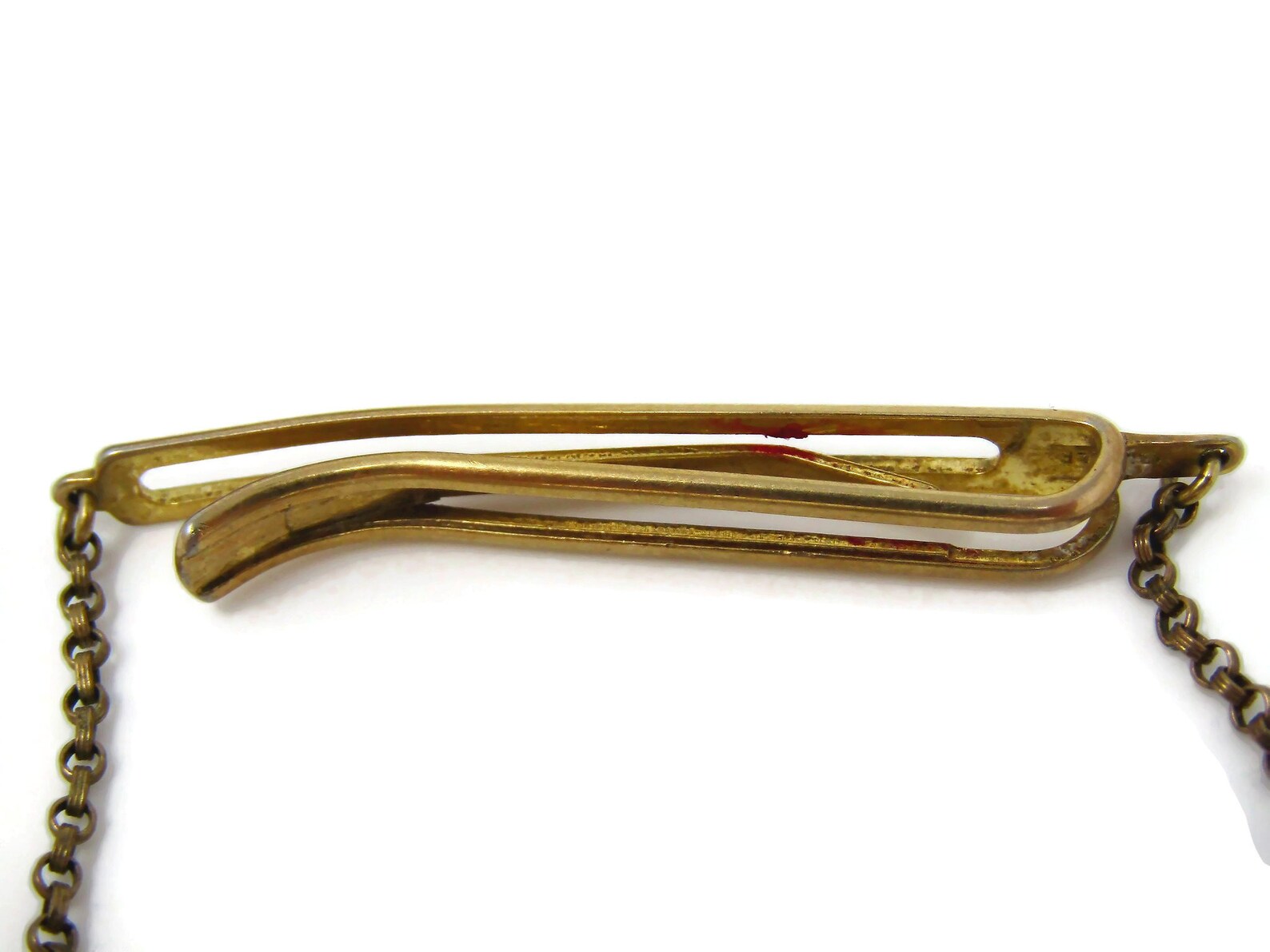 Industrial Art Tie Clip Men's Vintage Tie Bar Chain Design | Etsy