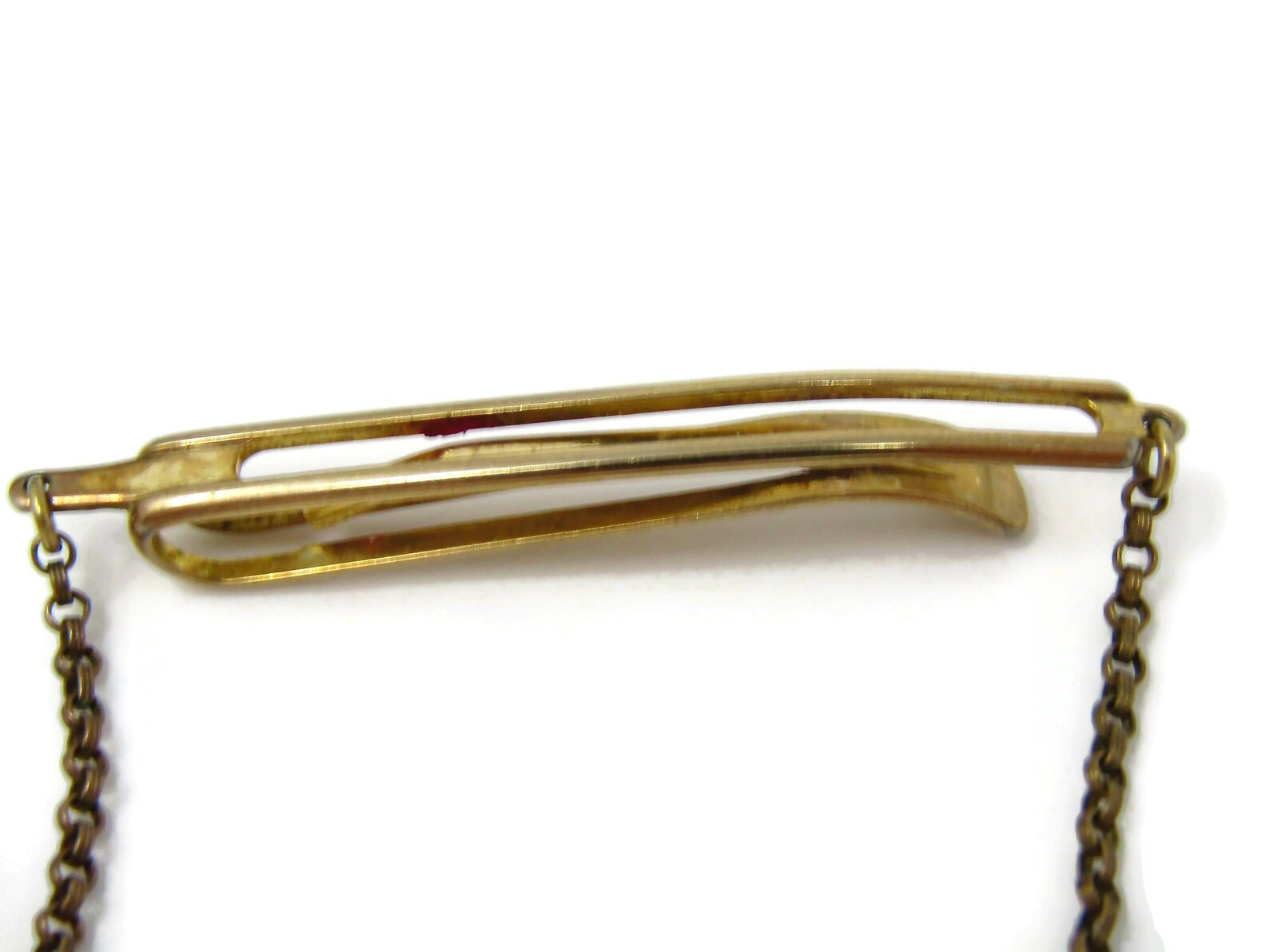 Industrial Art Tie Clip Men's Vintage Tie Bar Chain Design | Etsy