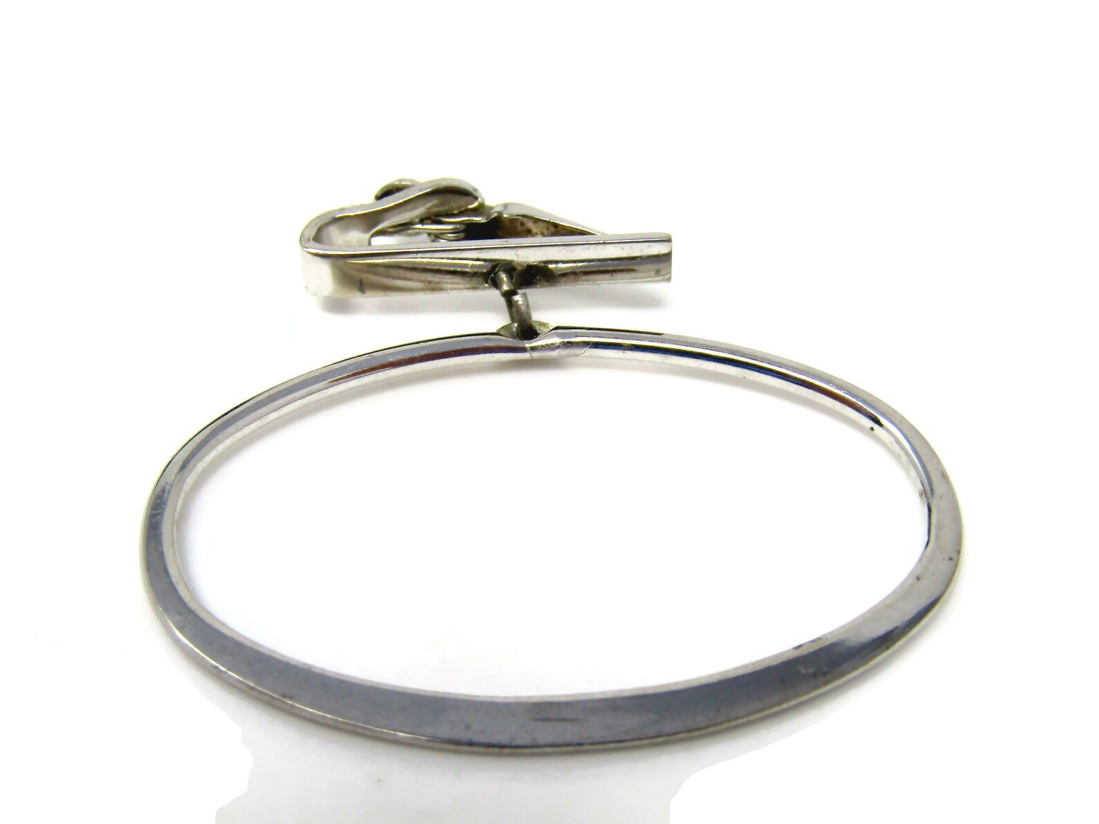 Cool Tie Clip Vintage Tie Bar Loop Design Silver Tone Gift for - Etsy
