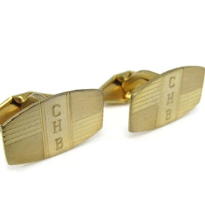 CHB Initials Letters Men's Cufflinks: Vintage Gold Tone Stand Out From ...