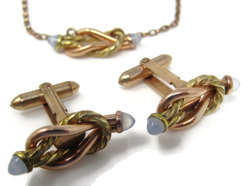 Interlocking Knot Design High Quality Men's Jewelry Set | Etsy