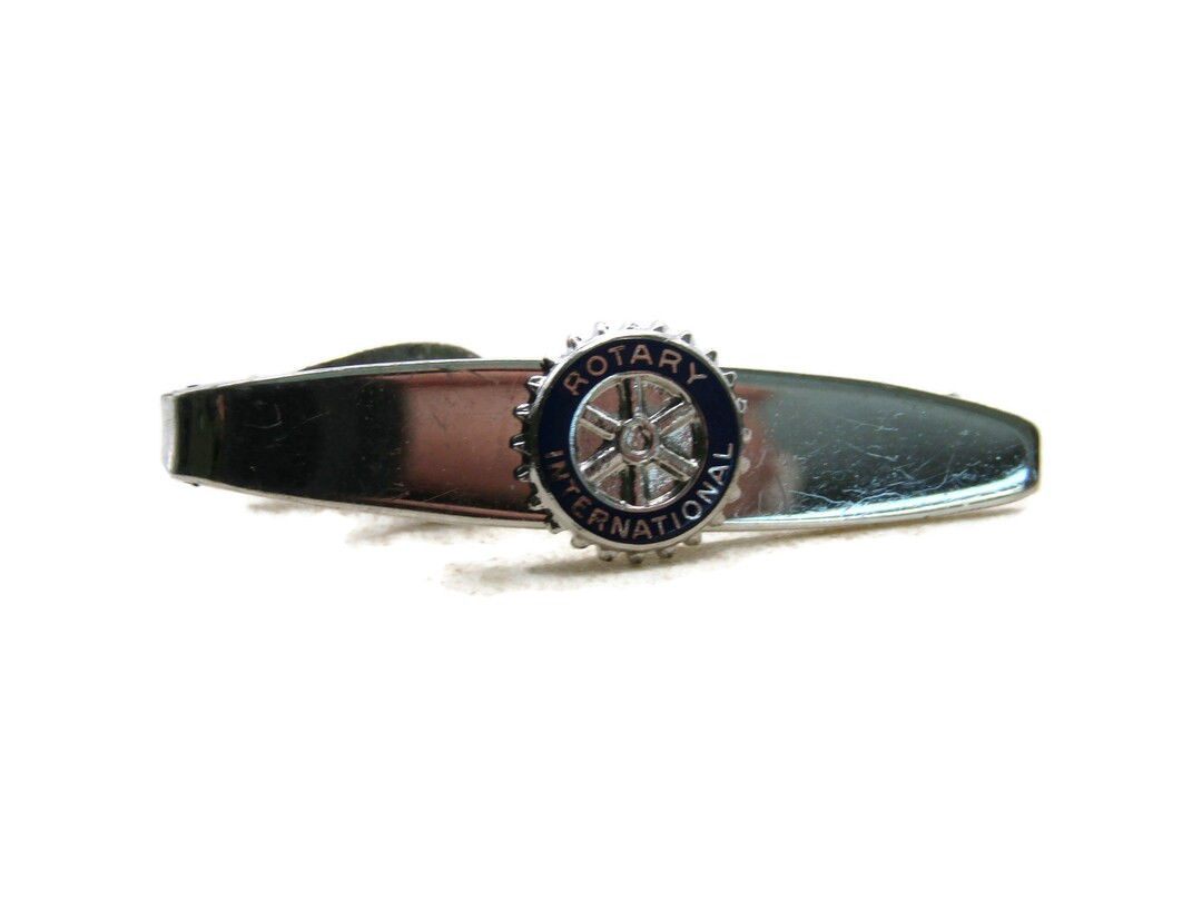 Rotary International Tie Clip Tie Bar Men's Jewelry Silver Tone - Etsy