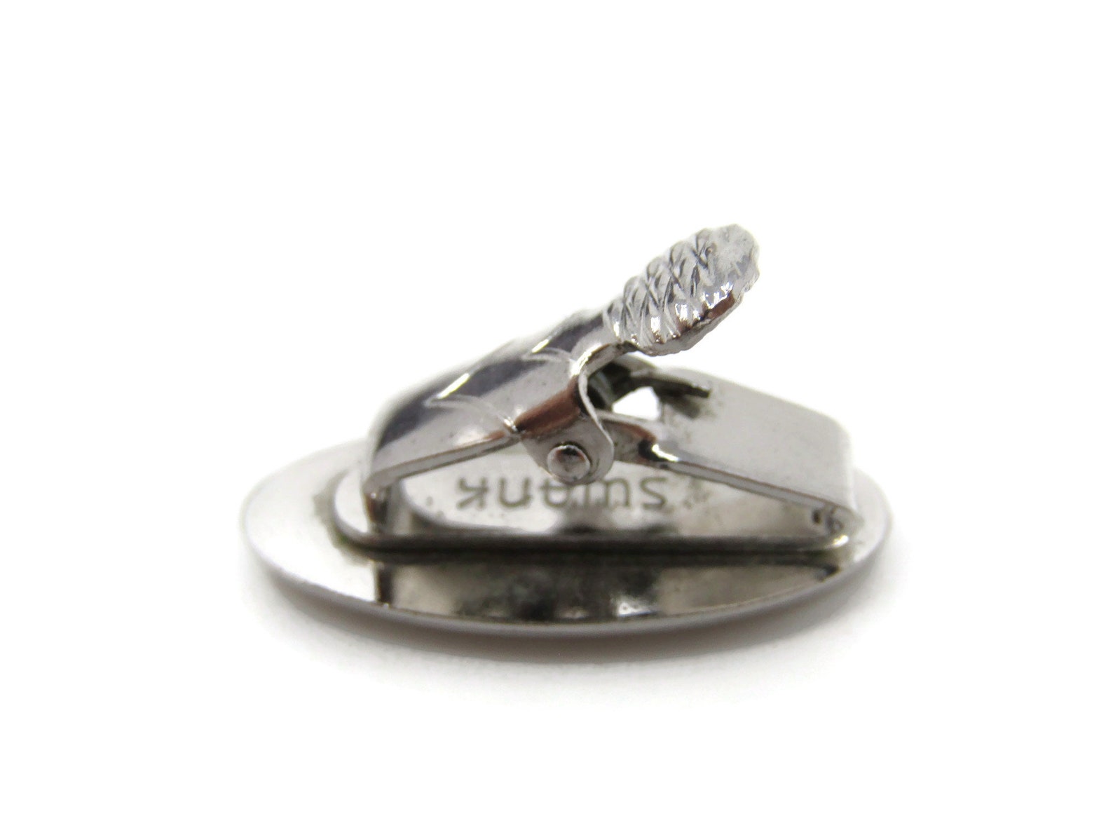 Small Oval Tie Clip Bar Silver Tone Vintage Men's Jewelry - Etsy