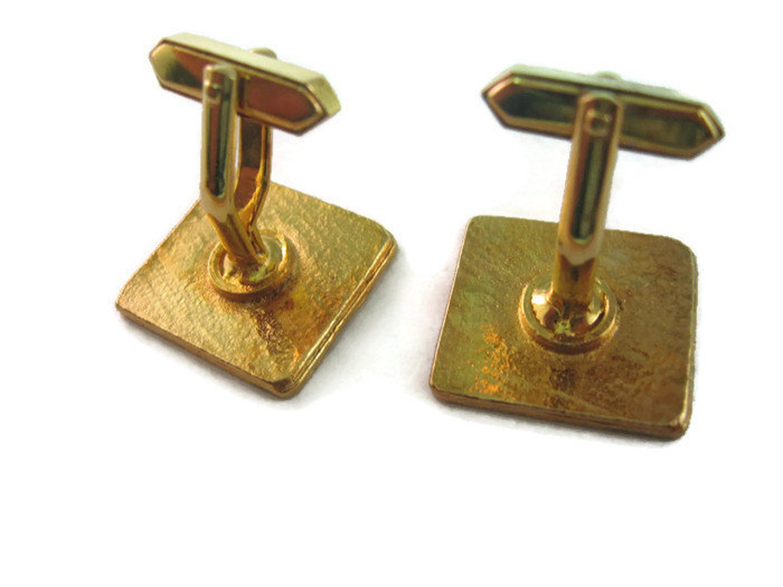 Vintage Cufflinks for Men: Scar Like Crazy Art Square Gold - Etsy
