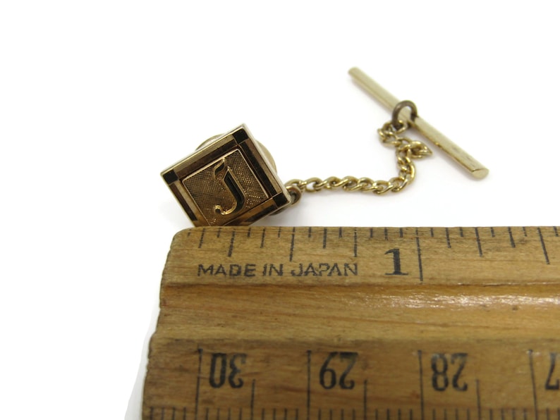 Letter J Initial Tie Tack Pin Vintage Men's Jewelry Nice | Etsy