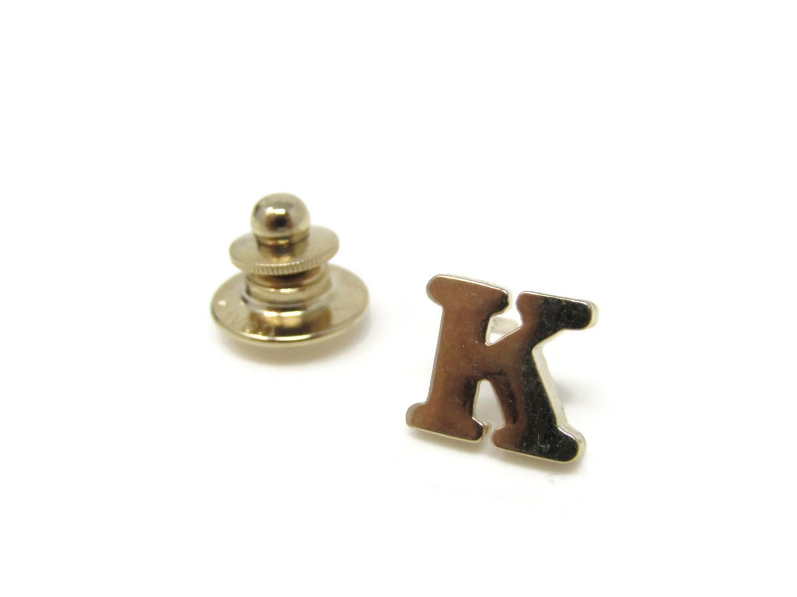 Letter K Initial Tie Tack Pin Vintage Men's Jewelry Nice - Etsy