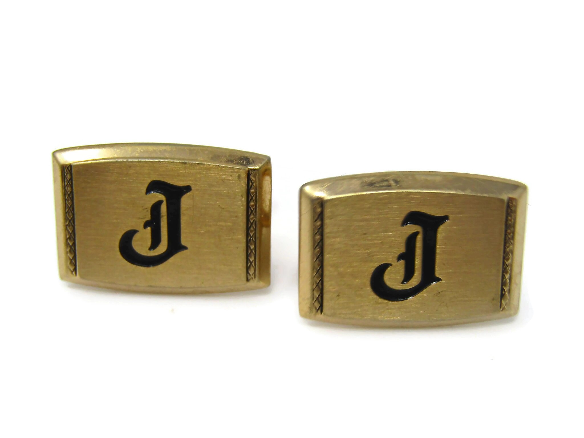 Vintage Cufflinks for Men: Letter J Initial Calligraphy Font Beautiful ...