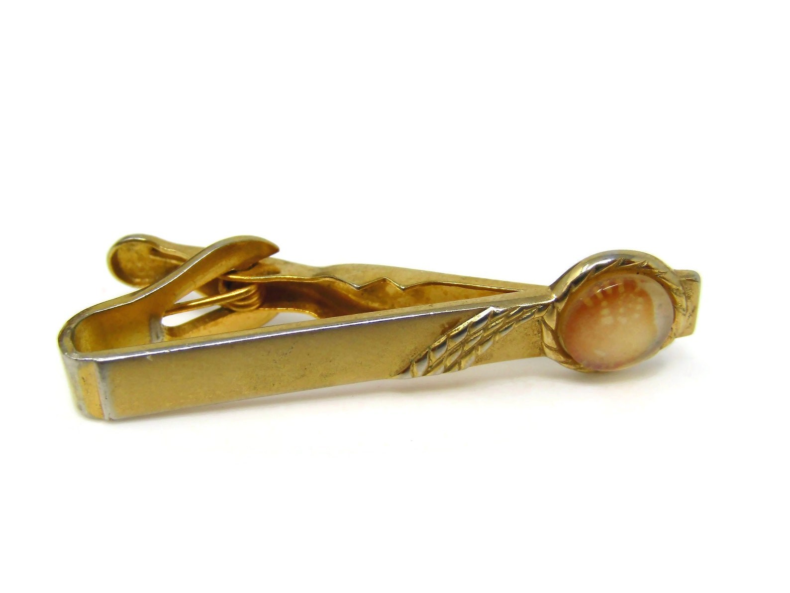 Cool Tie Clip Vintage Tie Bar Peach Color Accent Gift for Dad - Etsy