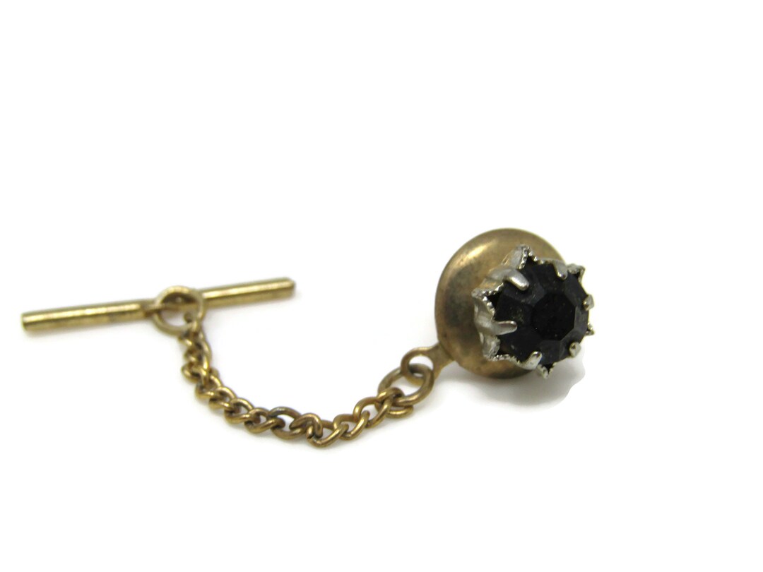 Dark Jewel Tie Tack Pin Vintage Men's Jewelry Nice Design - Etsy