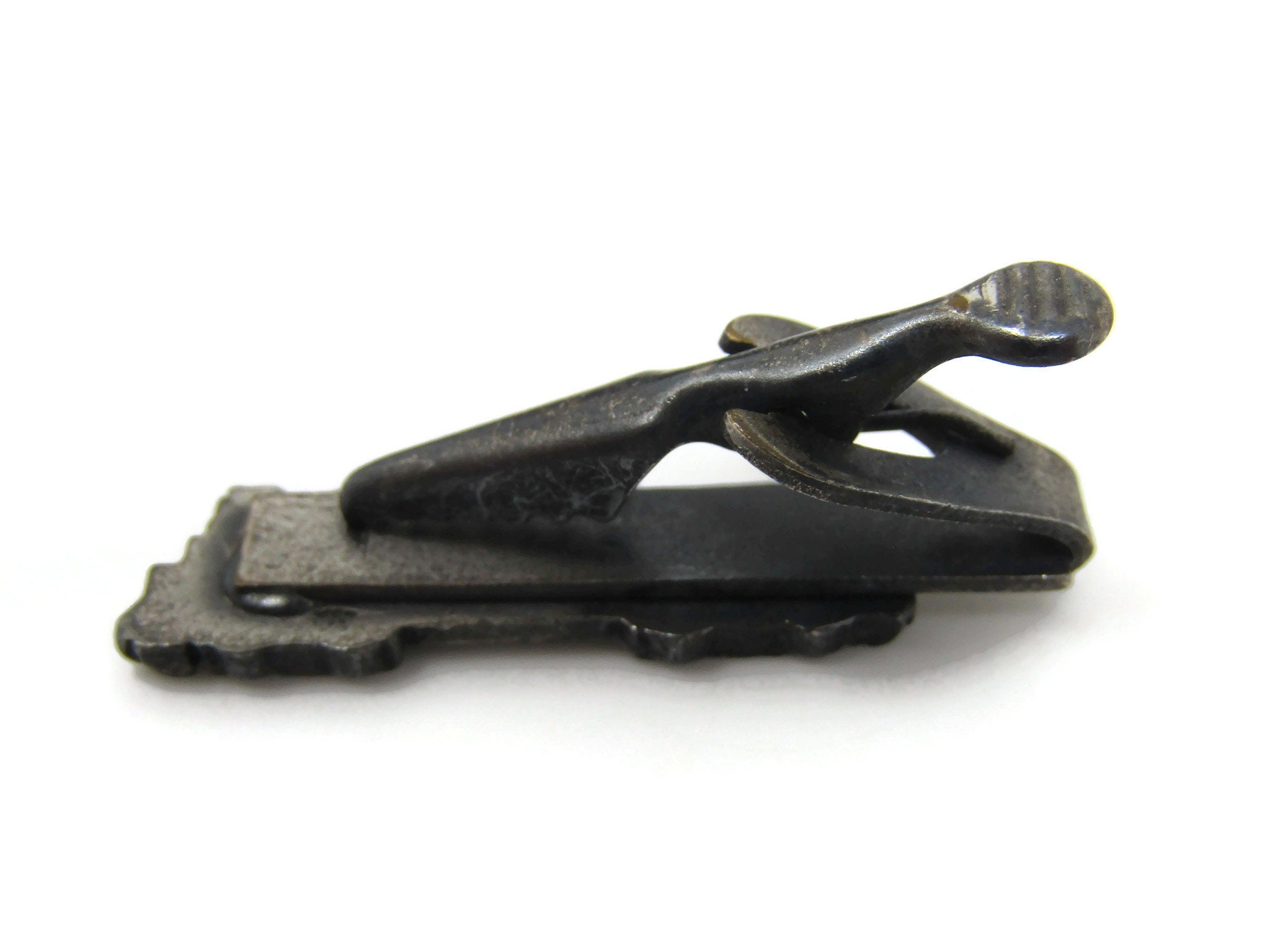 Century Train Railroad Tie Clip Tie Bar: Vintage Silver Tone - Stand ...