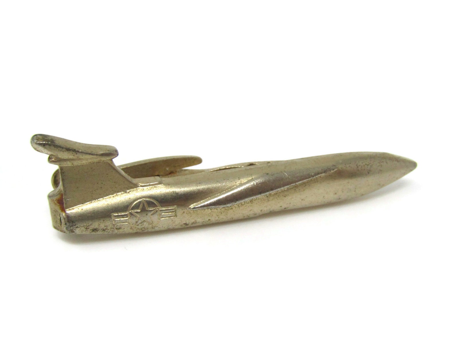 USAF Air Force Military Jet Tie Clip Bar Gold Tone Vintage - Etsy