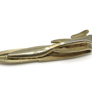 USAF Air Force Military Jet Tie Clip Bar Gold Tone Vintage Men's ...