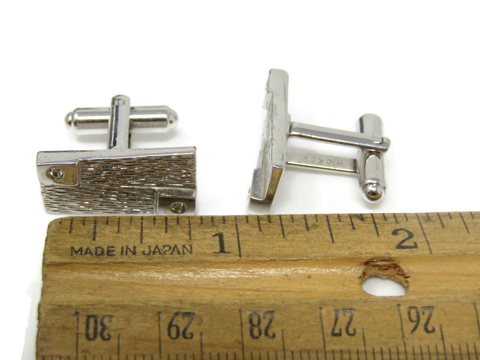 Modernist Wood Texture Double Jewel Cufflinks for Men's - Etsy