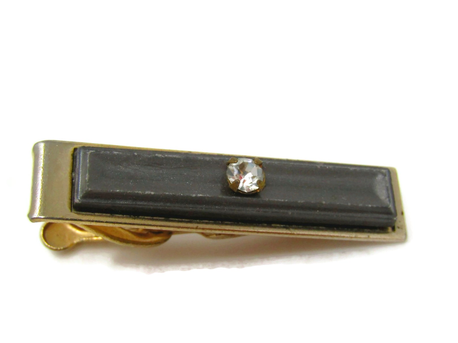 Cool Tie Clip Vintage Mens Tie Bar Dark Center Gift for Dad - Etsy