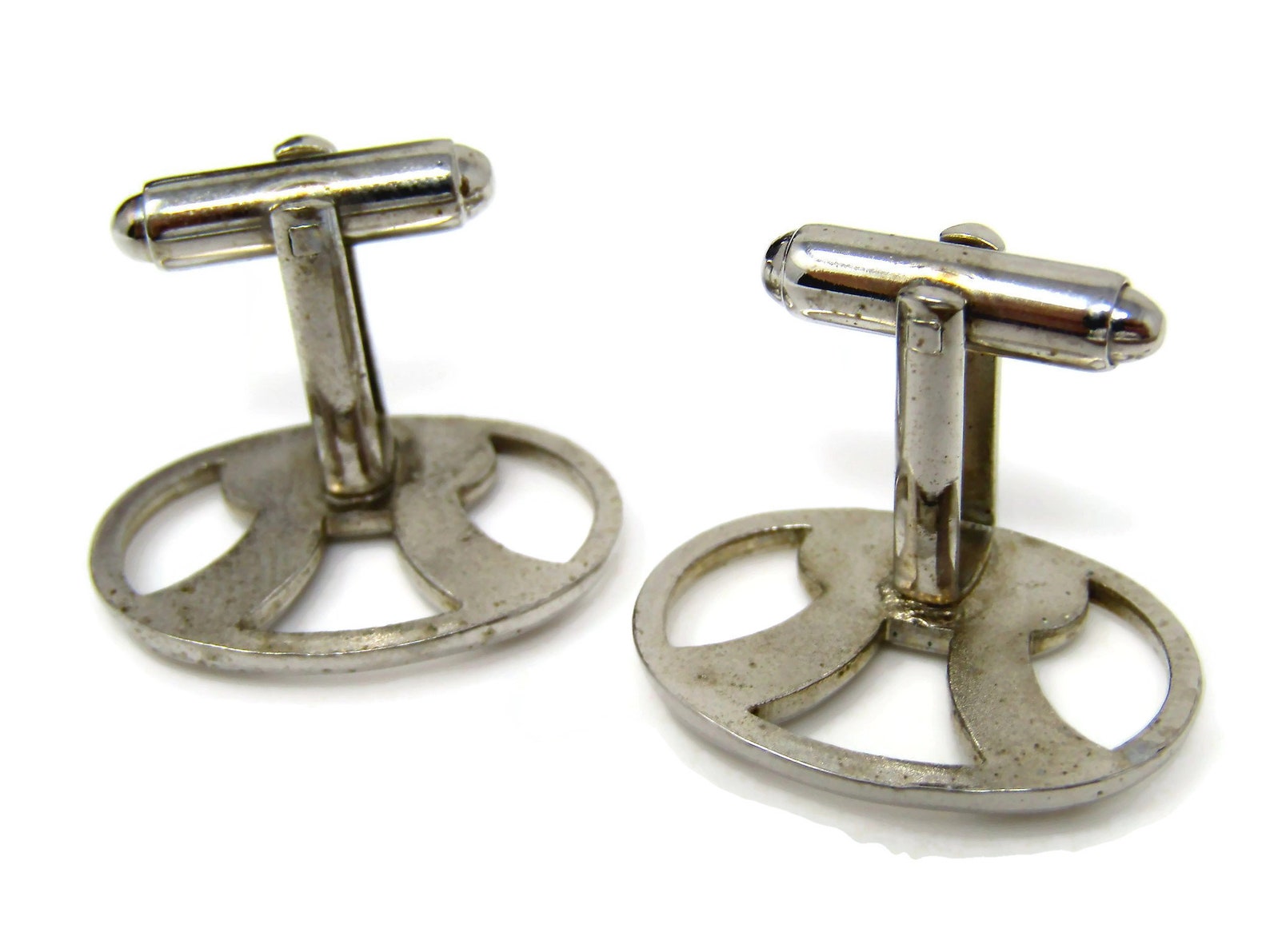 Vintage Cufflinks for Men: Interesting Silver Tone Modernist - Etsy