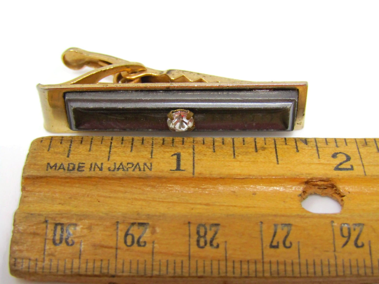 Cool Tie Clip Vintage Mens Tie Bar Dark Center Gift for Dad - Etsy