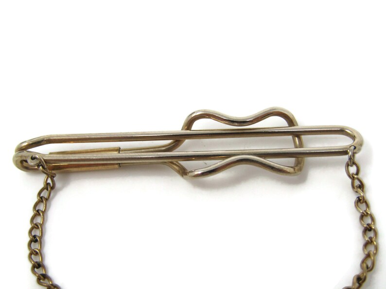 Rope Swirl Medallion Chain Hadley Tie Clip Bar Gold Tone | Etsy