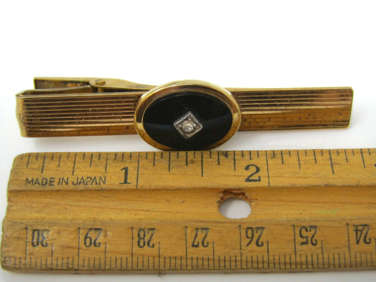 Cool Tie Clip Vintage Mens Tie Bar High Quality 12K TGF Black | Etsy