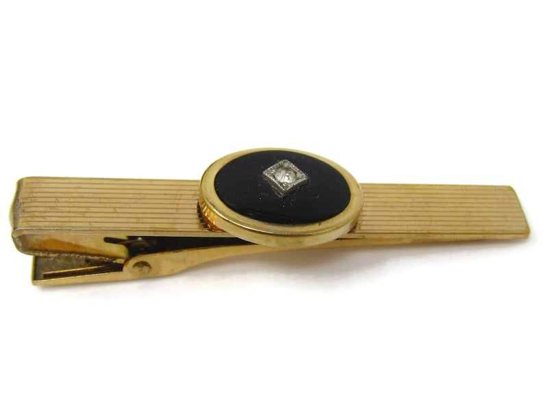 Cool Tie Clip Vintage Mens Tie Bar High Quality 12K TGF Black - Etsy