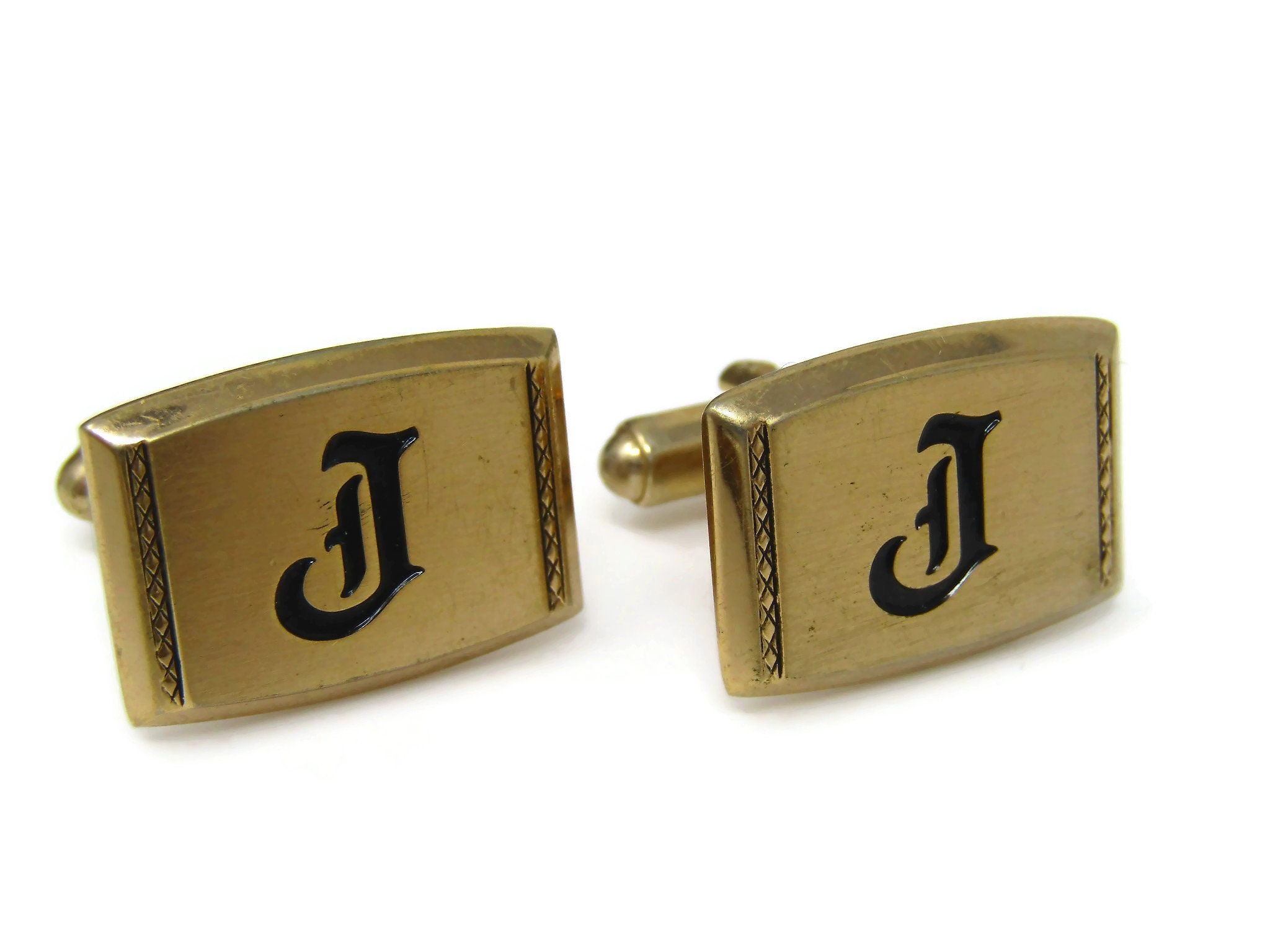 Vintage Cufflinks for Men: Letter J Initial Calligraphy Font Beautiful ...