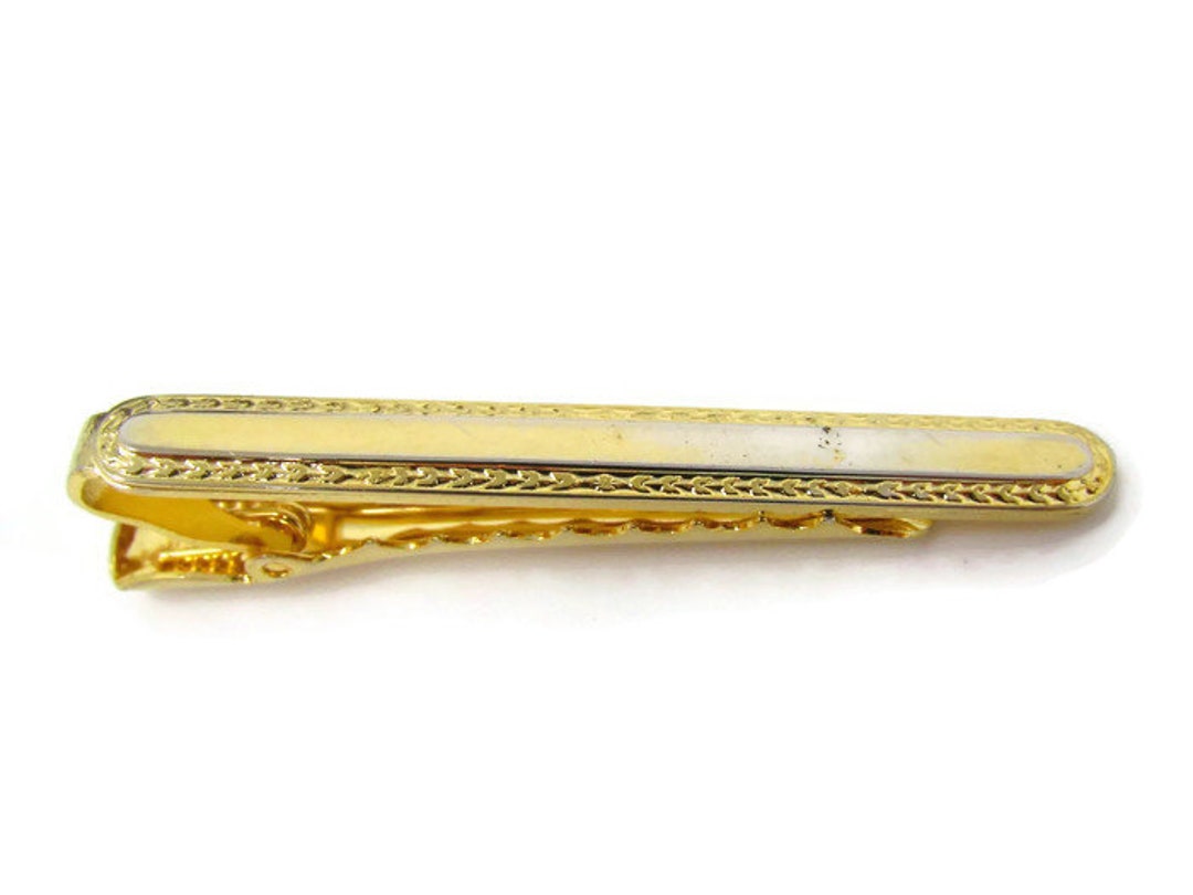Fancy Border Tie Clip Vintage Tie Bar: Gold Tone - Etsy