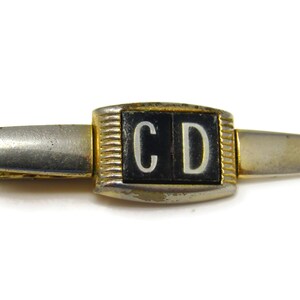 Vintage Tie Bar Clip for Men: CD Letter Initials "cd" Art Deco (obvious ...