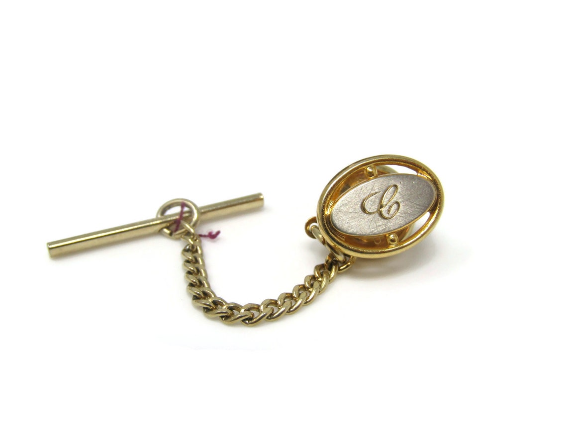 Letter C Initial Tie Pin Tack Vintage: Nice Design - Etsy