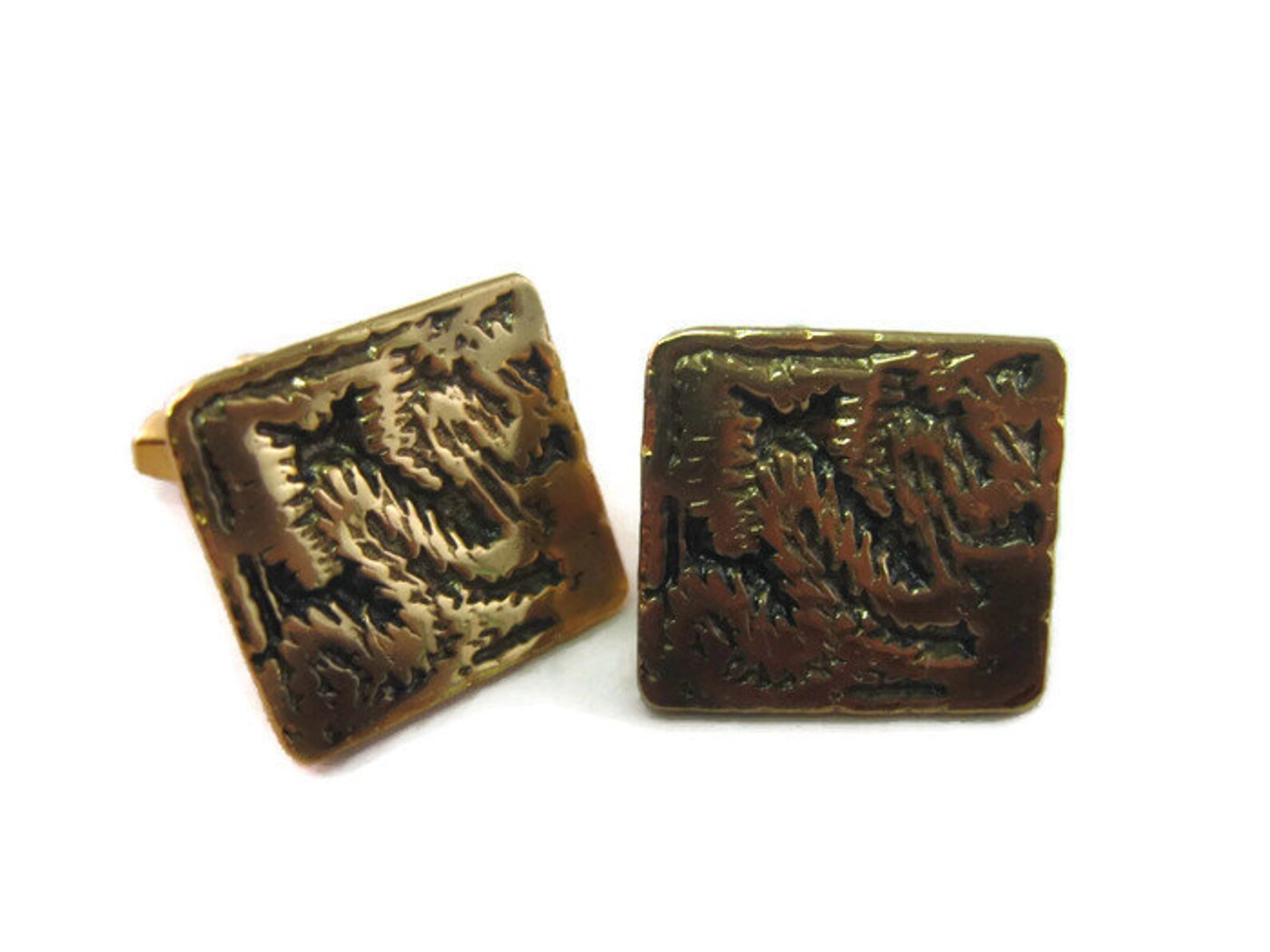 Vintage Cufflinks for Men: Scar Like Crazy Art Square Gold | Etsy